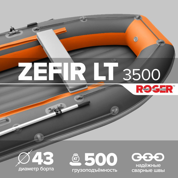 Лодка надувная ПВХ под мотор ROGER Zefir 3500 LT, лодка роджер НДНД ...