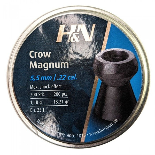 Пули для пневматики H&N Crow Magnum 5,5 мм 1,18 г (200 шт) купить на ...
