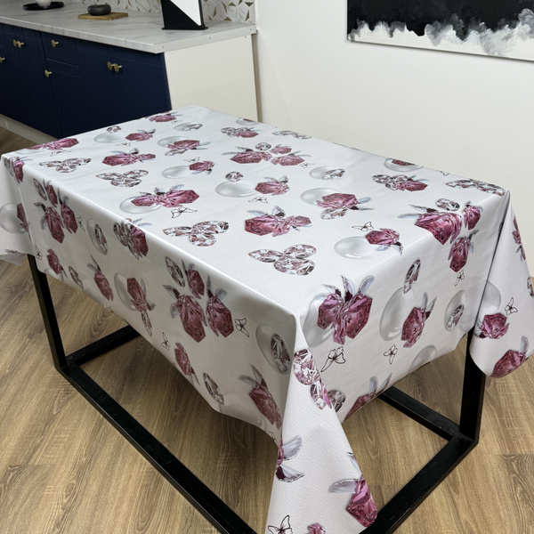 Скатерть на стол водоотталкивающая, праздничная клеенка на кухню ...