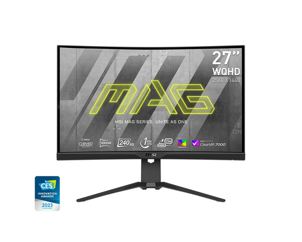MSI 27" Монитор MAG 275CQRXF, 2560x1440, 240 Гц, VA, черный, черный ...