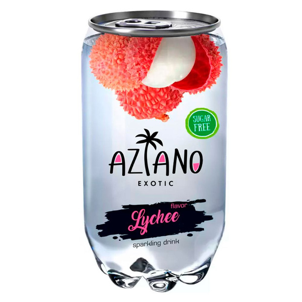 Напиток газированный "Aziano-Азиано" Lychee-Личи 1/350мл.*12шт. ж/б ...
