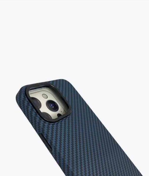 Чехол карбон Luxo для iPhone 14 Pro Max, с поддержкой MagSafe / кевлар ...