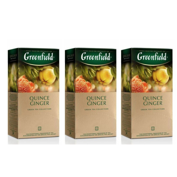 Чай зеленый Greenfield Quince Ginger 25 пакетиков 3 штуки - купить с ...