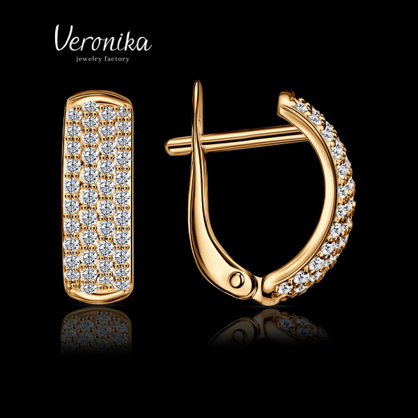 Veronika jewelry factory Серьги ювелирные Серебро позолоченное 925 ...