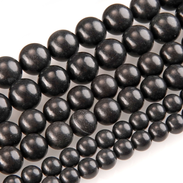 Шунгит 10 мм, бусины на нитке (около 38 шт) - купить с доставкой по ...