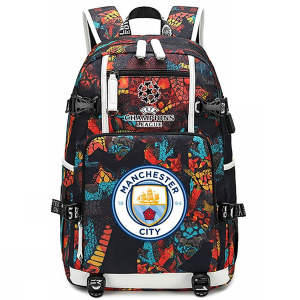 Школьный рюкзак Premier League Manchester City F.C. с зарядкой USB для ...