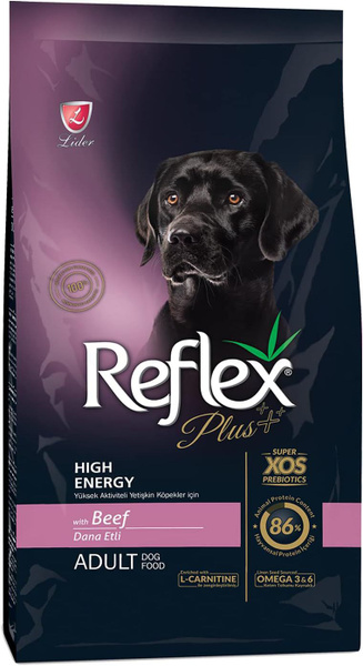 Корм Reflex Plus Beef High Energy для собак с высокой активностью, говядина, 3 кг - купить с ...