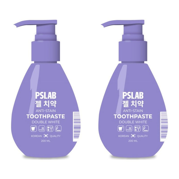 PSLAB 3убная паста с дозатором ,Отбеливающая 200мл ФИОЛЕТОВАЯ, 2шт - купить с доставкой по ...