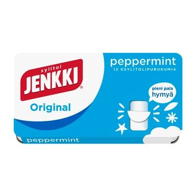 Jenkki Original Жевательная резинка Peppermint мятная с ксилитом, 18 г ...