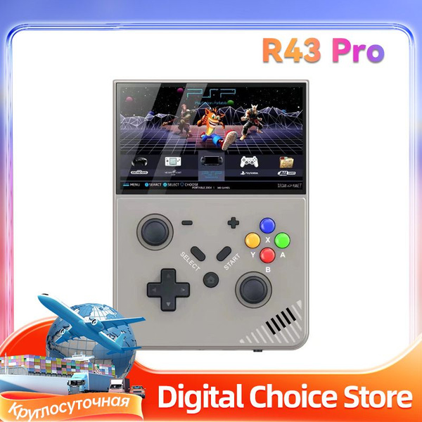 Характеристики Портативная игровая консоль R43 Pro - 4,3" IPS экран Linux EmuELEC System Retro ...