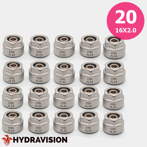 Коллекторное резьбозажимное соединение HYDRAVISION 16х2.0 - G 3/4" для металлопластиковых труб и ...