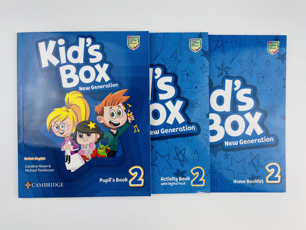 Kid's Box 2 New Generation Полный комплект Pipil's Book + Activity Book + Home Booklet + CD ...
