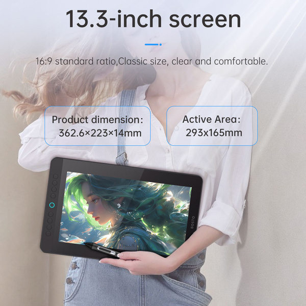 3-дюймовый светодиодный,Портативный графический планшет BOSTO BT-13HDK ...