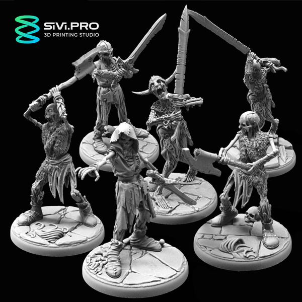 Набор миниатюр для настольных игр ДнД (DnD, Pathfinder) Драугры ...