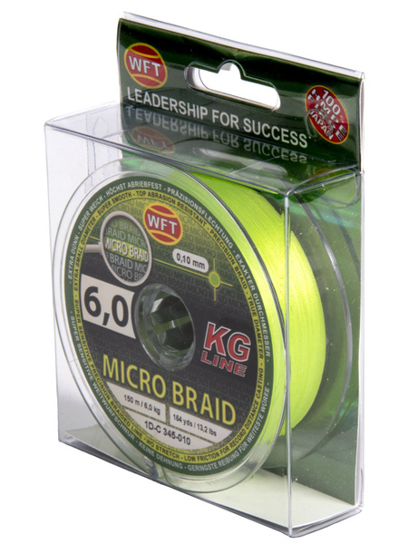 Леска плетеная WFT KG MICRO BRAID/150м/0,10мм/6кг/расцветка Chartreuse купить на OZON по низкой ...