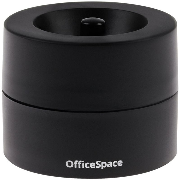Диспенсер для скрепок OFFICE SPACE магнитный, без скрепок, черный ...