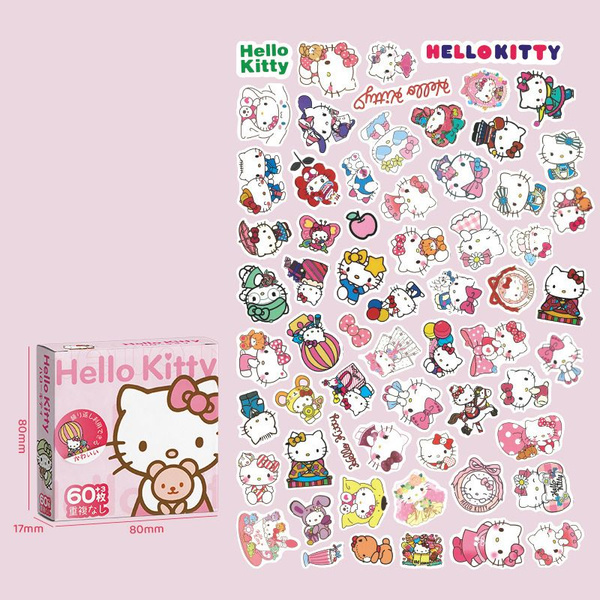 Санрио Привет Китти Наклейки Sanrio Hello Kitty Набор наклеек 60 штук ...