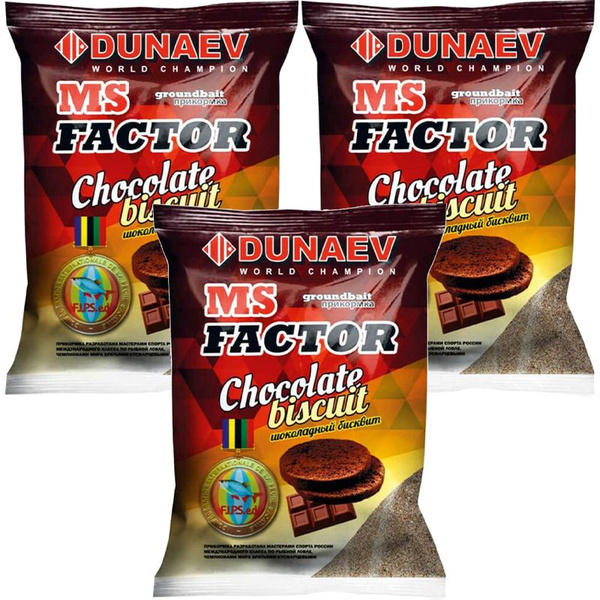 Прикормка натуральная Dunaev MS FACTOR Шоколадный бисквит 3 кг / Прикормка Дунаев / Товары для ...