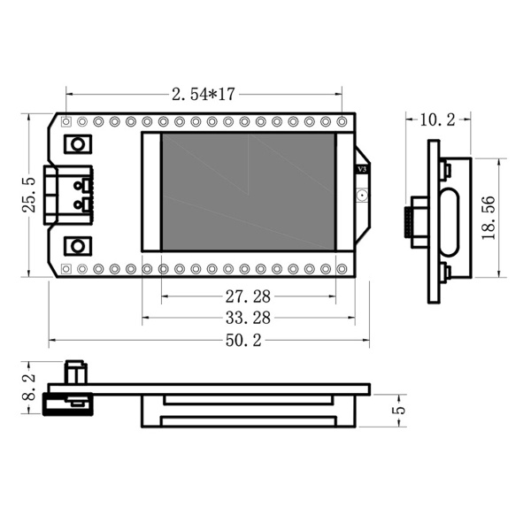 2Set 868-915MHz SX1262 ESP32 LoRa 0.96 дюймовый синий OLED дисплей WIFI ...