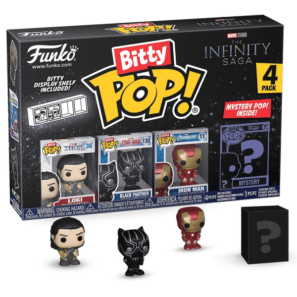 Фигурка Funko Bitty POP! Marvel Infinity Saga S4 Loki+B Panther+Iron ...