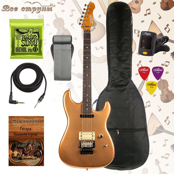 Электрогитара JET JS-700 CPR HS Stratocaster с тёплым чехлом, струнами ...