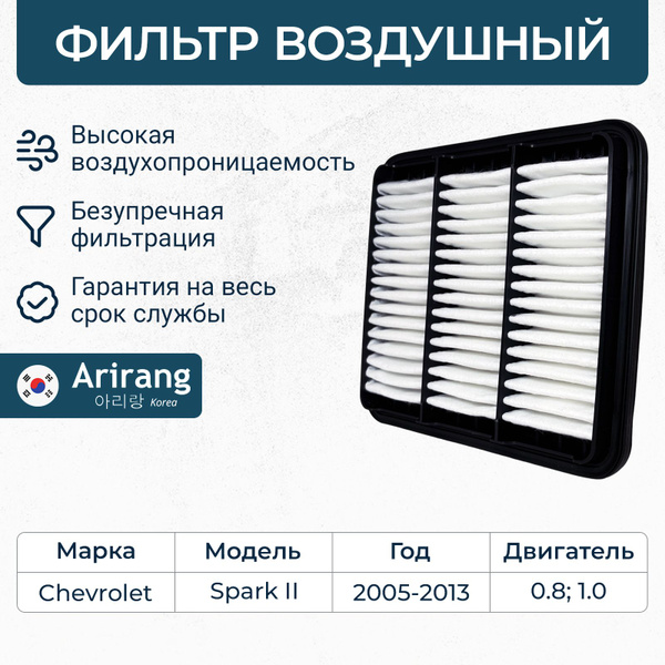 Воздушный фильтр для Chevrolet Spark M200 М250 (Шевроле Спарк М200 М250 ...
