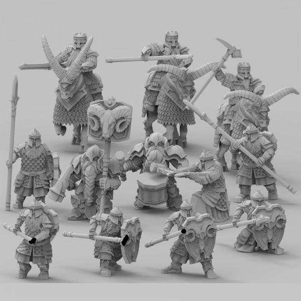 Набор миниатюр отряд гномов Хоббита - 50 мм / The Hobbit Dwarf Squad ...