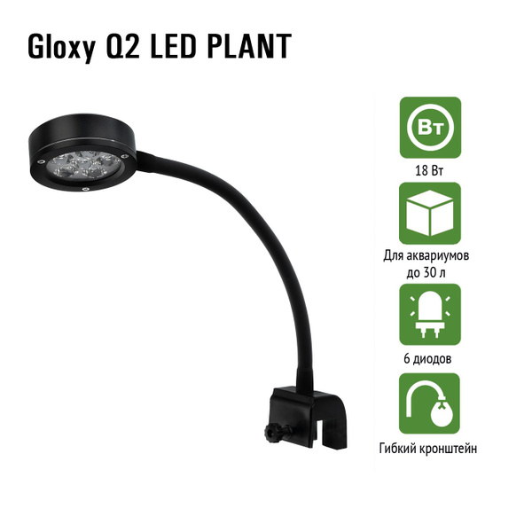 Аквариумный светильник GLOXY Q2 LED PLANT, 18 Вт - купить с доставкой ...