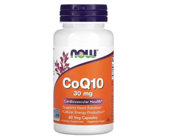 NOW Foods, коэнзим Q10, 30 мг, 60 вегетарианских капсул - купить с ...