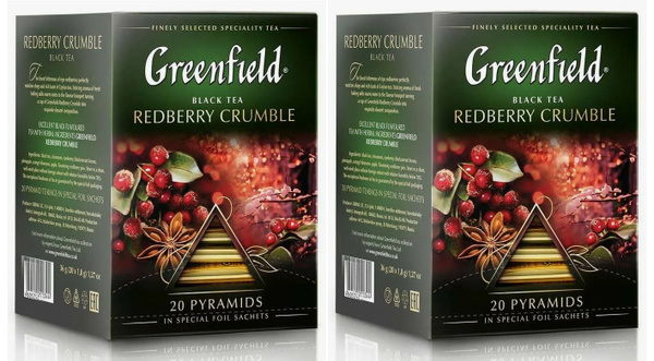 Чай черный Greenfield Redberry Crumble, 20 пир - 2 штуки - купить с ...