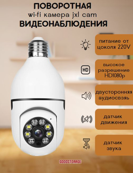 Камера видеонаблюдения JXL cam, с подключением в цоколь Е27 купить на ...