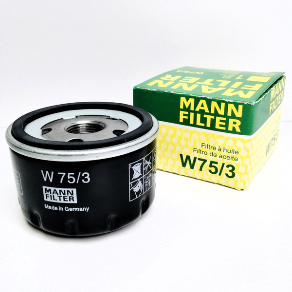 Фильтр масляный MANN-FILTER W753 / Рено Логан 1, Логан 2, Дастер 2.0, Ларгус к4м, Ниссан Альмера ...
