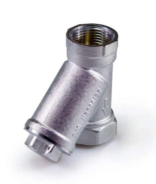 Фильтр механической очистки(косой)вн-вн 300мкм (никелированный),3/4 Zeissler, ZSf.304.0104N (1шт ...