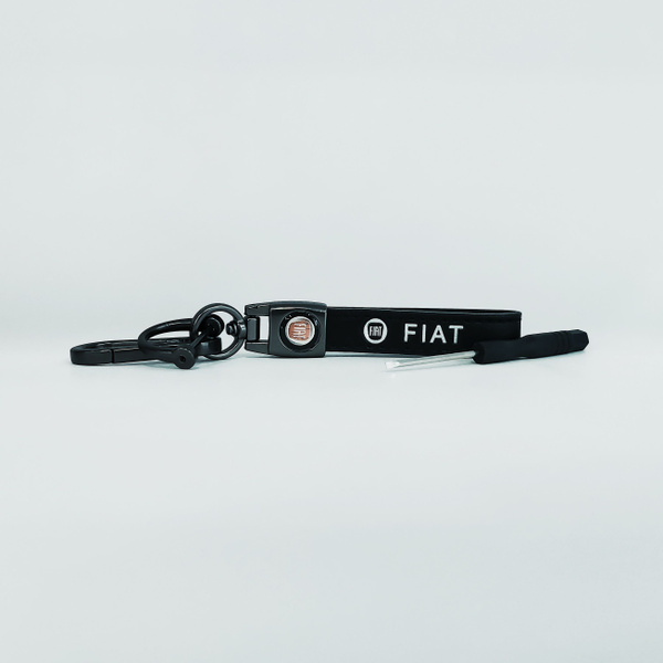 Брелок автомобильный для ключей с логотипом "FIAT", карабин, петля ...