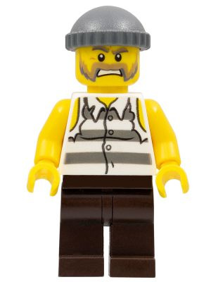Минифигурка Lego Police - Jail Prisoner Shirt with Prison Stripes and ...
