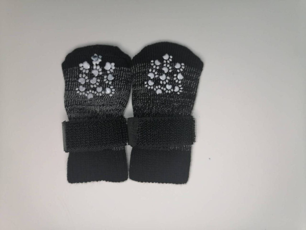 Носки для собак и кошек Arnydog "Cледы" с липучками черные, XL (8 см ...