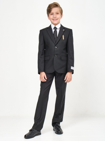 Костюм классический Мальчики MALIKA exclusive черный, размер 128 Узбекистан На любой сезон ...