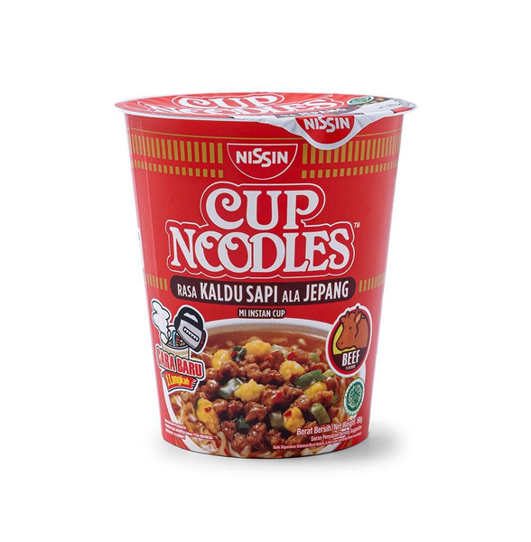 Лапша Nissin Cup Noodles с говядиной 66г, Индонезия - купить с доставкой по выгодным ценам в ...