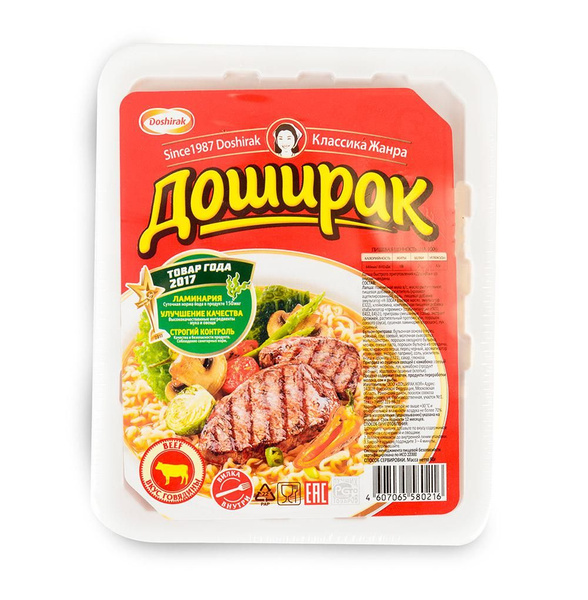 Лапша с говядиной, Доширак , 90 г, Россия - купить с доставкой по ...