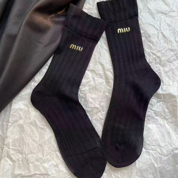 Носки Женский Miu Miu размер универсальный Нейлон Полиамид Балет Туризм Демисезон черный