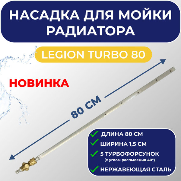 Насадка для мойки радиатора автомобиля без снятия Легион Турбо (80 см ...