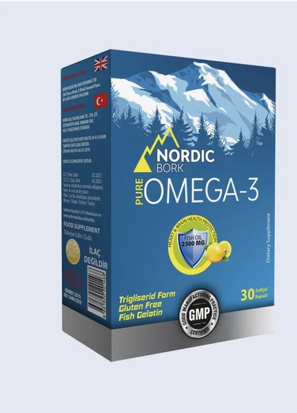Nordic Bork Omega-3 2500mg 30 капсул/Swiss Омега 3 - купить с доставкой ...