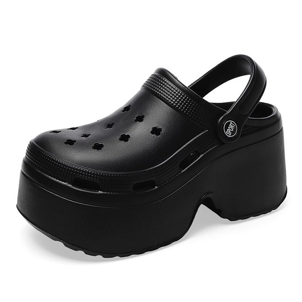 Сабо Женский SARIWEN EVA, размер 36 Толстая подошва, Водоотталкивающая пропитка Танкетка Бант ...