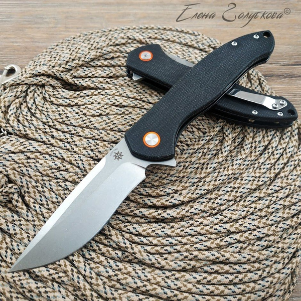 FIVE PRO Складной нож флиппер Койот black micarta сталь D2 купить на ...
