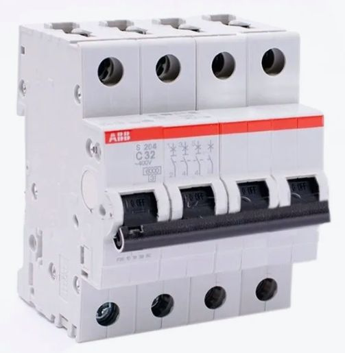 Купить Автоматический выключатель четырехполюсный ABB S204 C 32A 2CDS254001R0324 по низкой цене ...