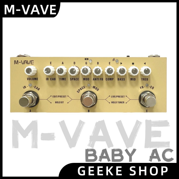 M-VAVE CUBE AC Портативная многофункциональная акустическая гитара с комбинированной педалью ...