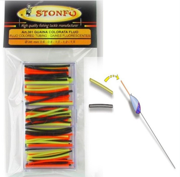 Кембрики цветные флюоресцентные STONFO Guaina Colorato Fluo (диаметры 0,6-0,8-1,0-1,2-1,5мм ...