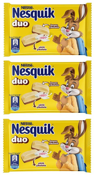 Шоколад Nestle Nesquik Несквик Duo, 70 г х 3 шт - купить с доставкой по ...