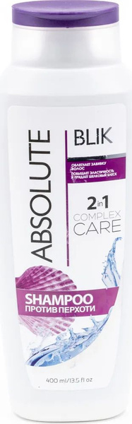 Absolute Blik Шампунь для волос Complex Care, против перхоти, 2 в 1, 400 мл - купить с доставкой ...