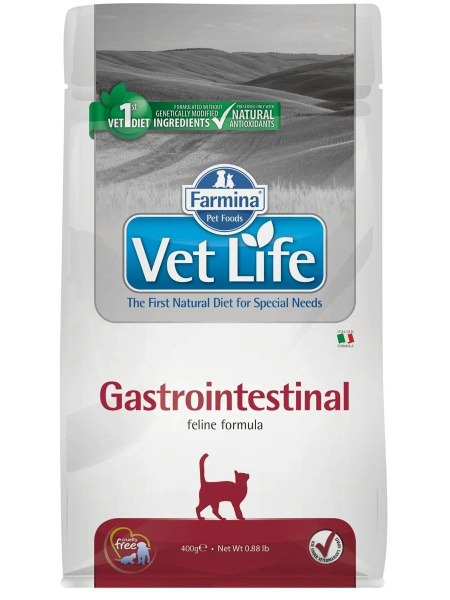 Farmina Vet Life Gastrointestinal - Сухой корм для кошек с проблемами ...